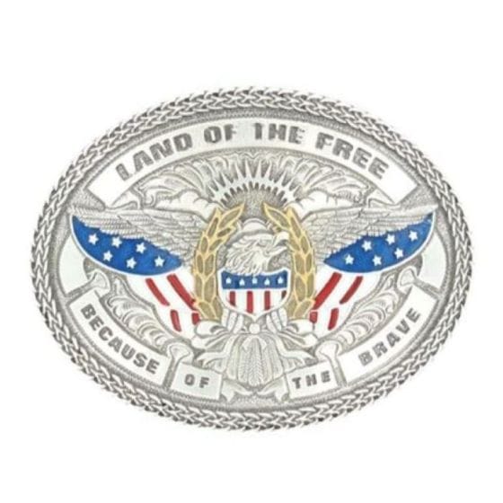 Land of the Free Belt Buckle | Henderson's Western Store