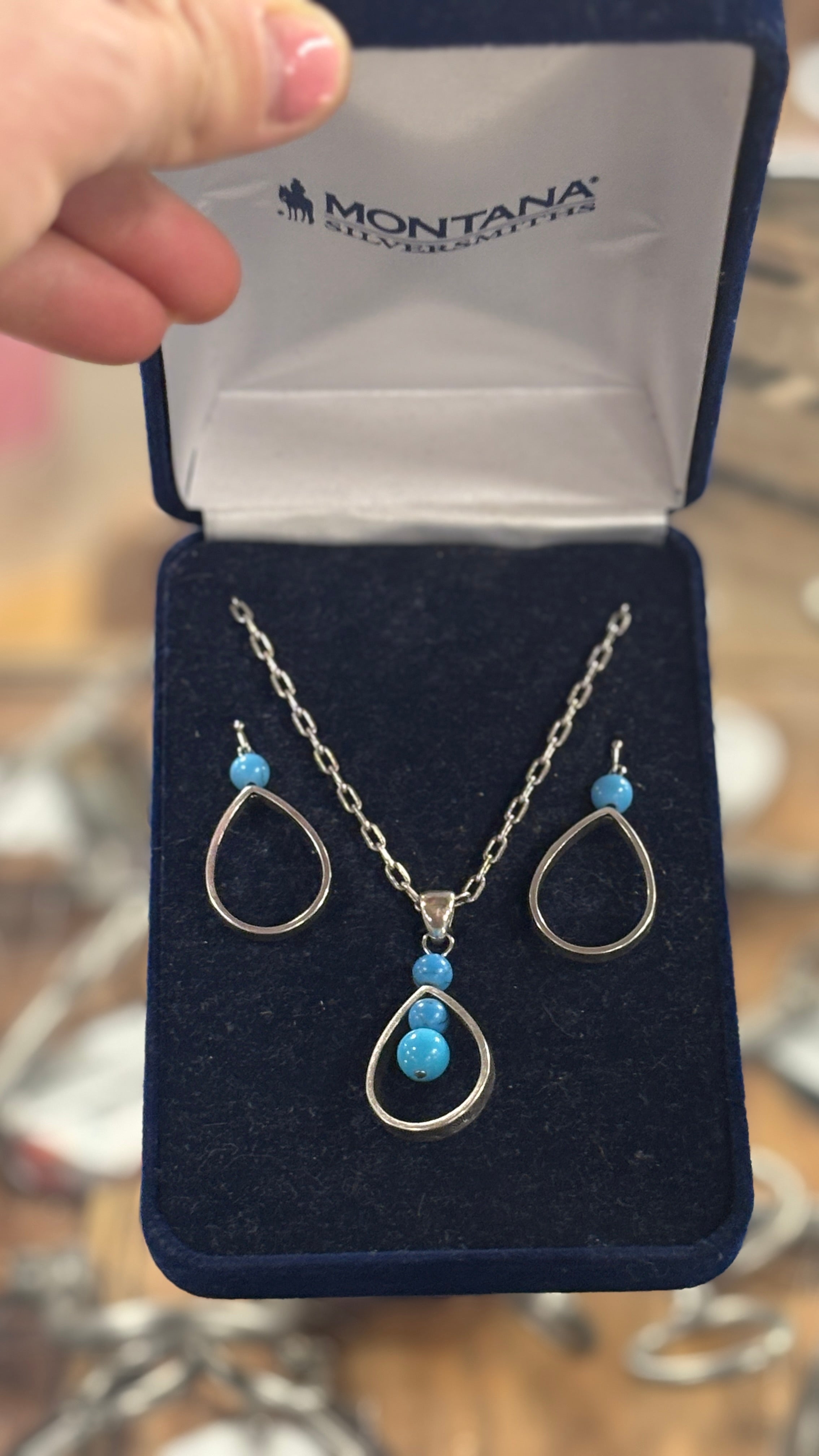 Montana silver Tear Drop Necklace | Henderson's Western Store