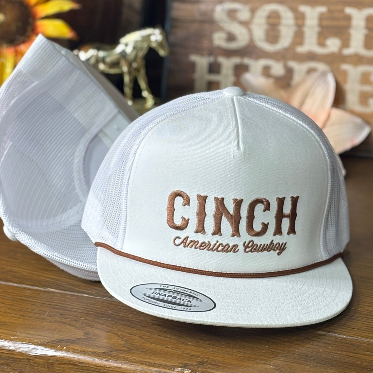 Cinch Ball Cap ~ White | Henderson's Western Store